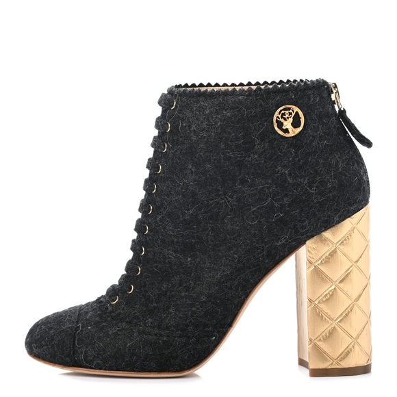 CHANEL | Shoes | Authentic Chanel Black Booties | Poshmark